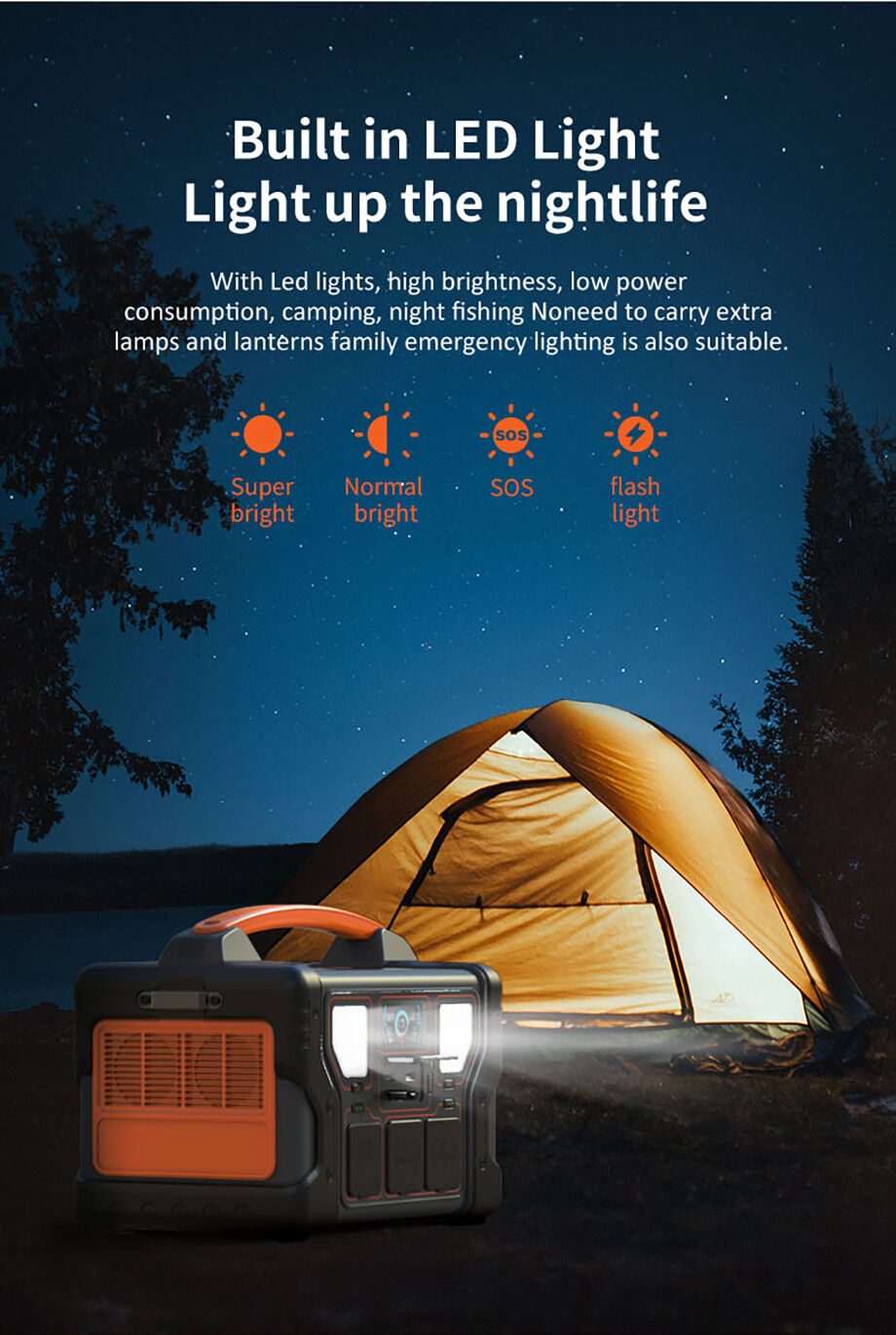 600w Lifepo4 Battery 220v Ac Multi-function Solar Rechargeable ...