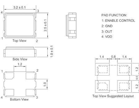 Sjk Smd 3225 16.000mhz 3.3v, ±50ppm -40~+85 Crystal Oscillator For Ai ...