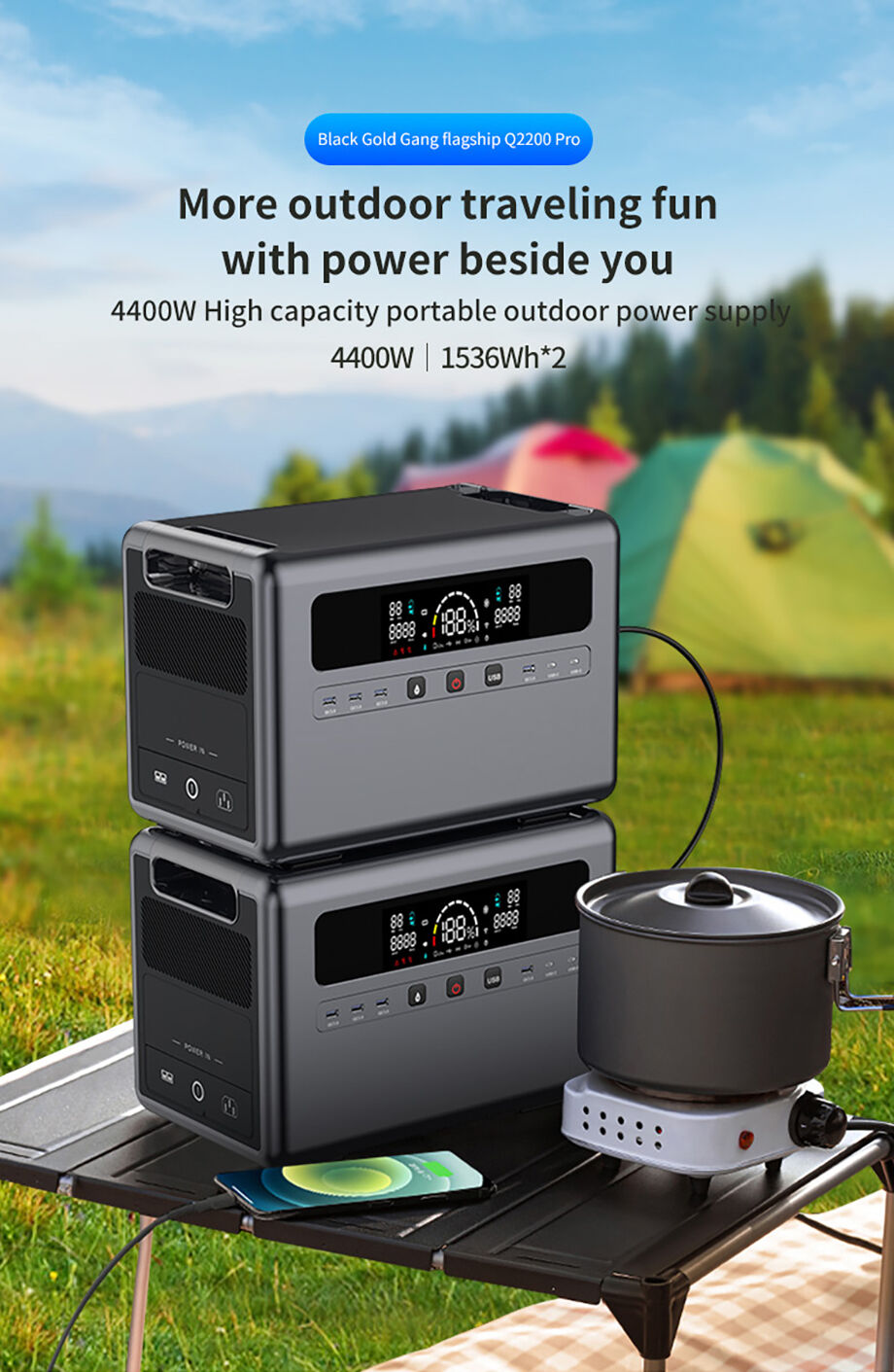 Buy Wholesale China 4400w Mobile Power Supply Generator Lifepo4 Battery ...