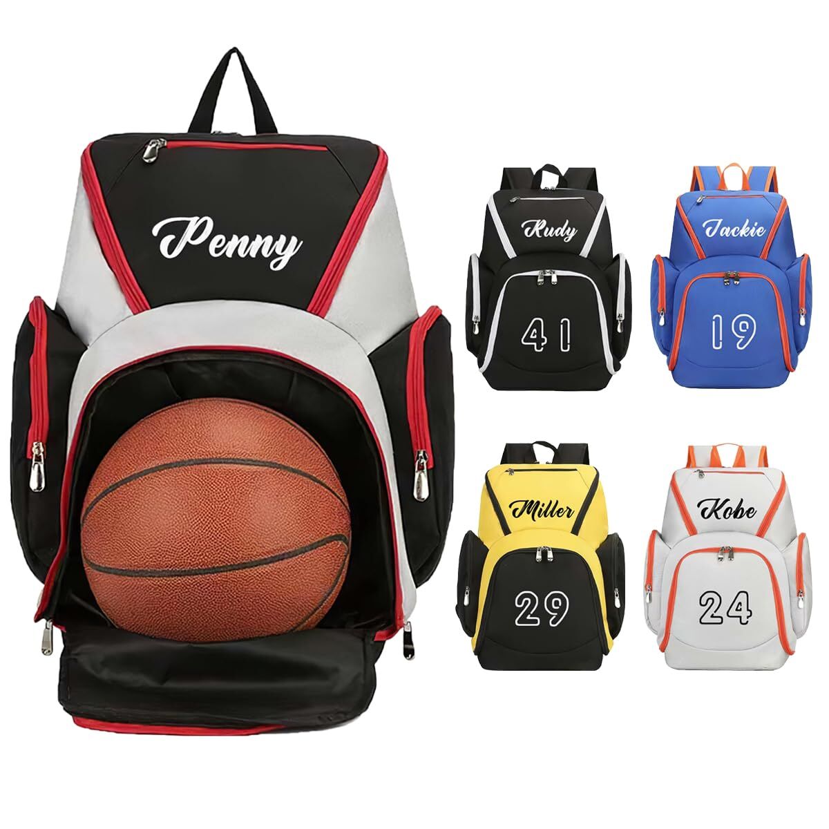 Personalized Name Number Basketball Bags Basketball Backpack Soccer Bag ...