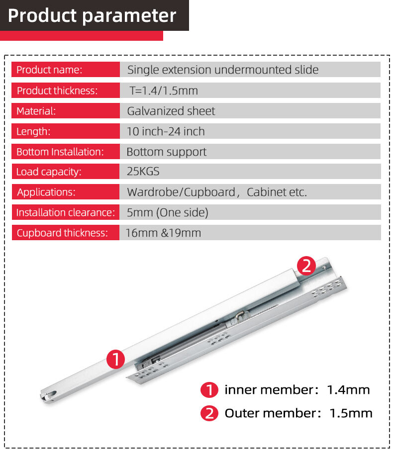 Buy Wholesale China 7/8 Partial Extension 2 Fold Drawers Channel ...