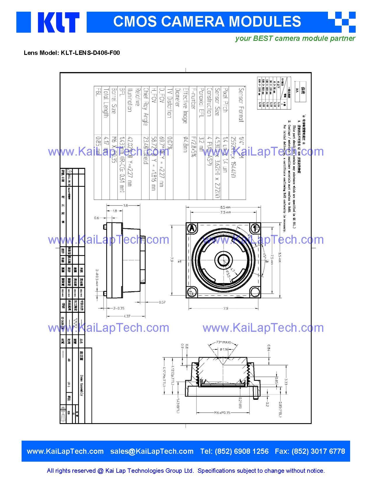 Jal-kh4-ov5640-1b V2.2 5mp Ov5640-1b Interfaccia Parallela Mipi E Dvp ...