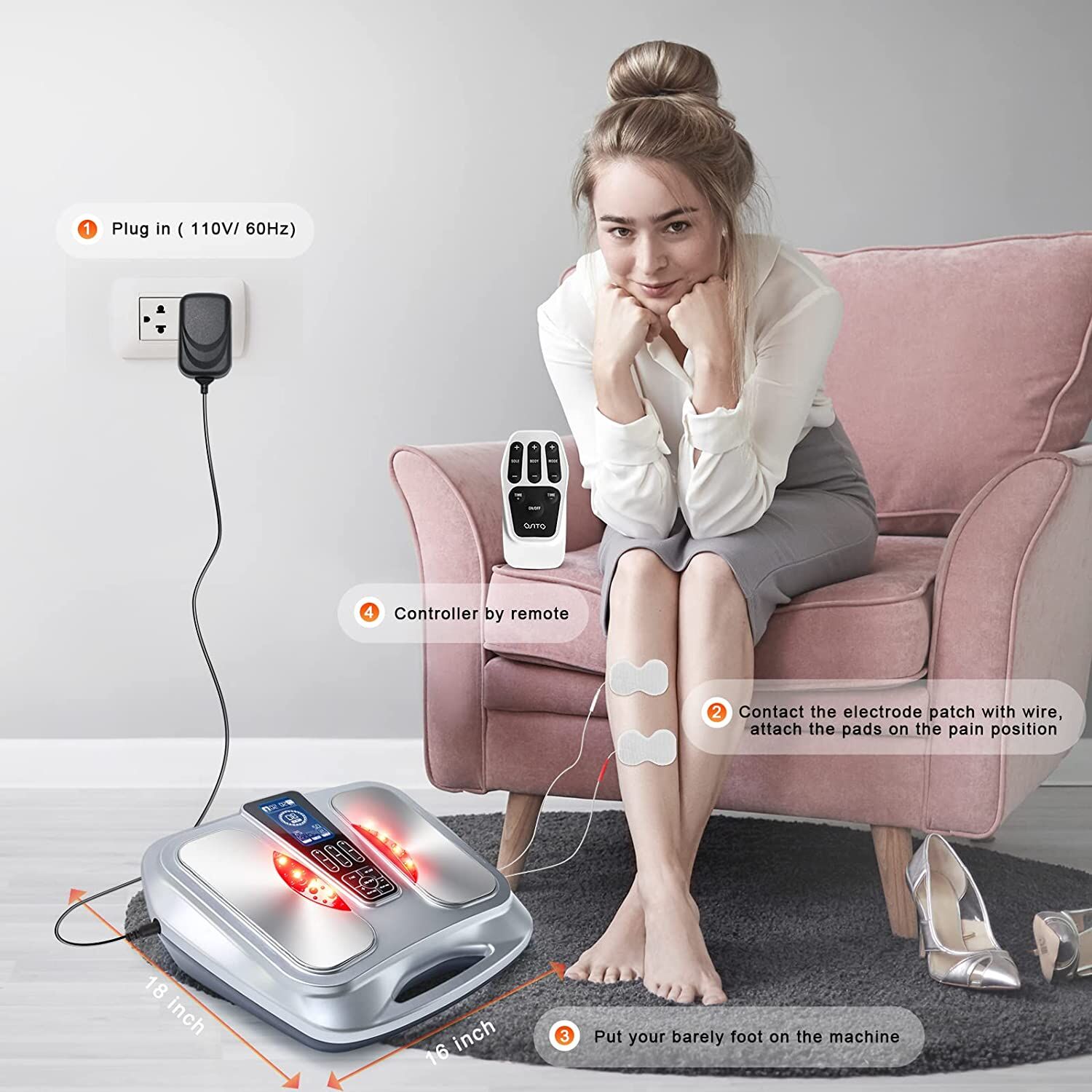 Buy Wholesale China High Quality Dr Tens Electronic Pulse Foot Massager Low Frequency Ems Foot