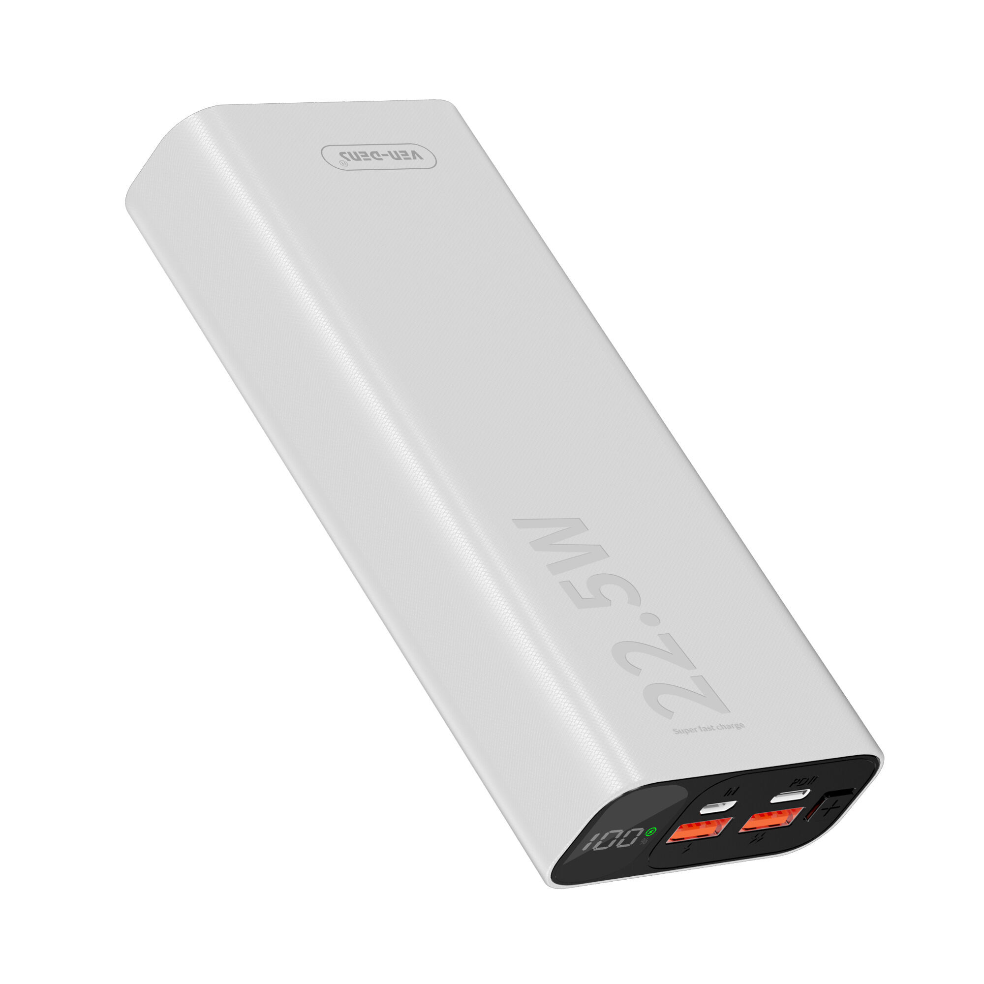 White Color Ultra Slim 20000mah Power Banks Portable Mobile Charger ...