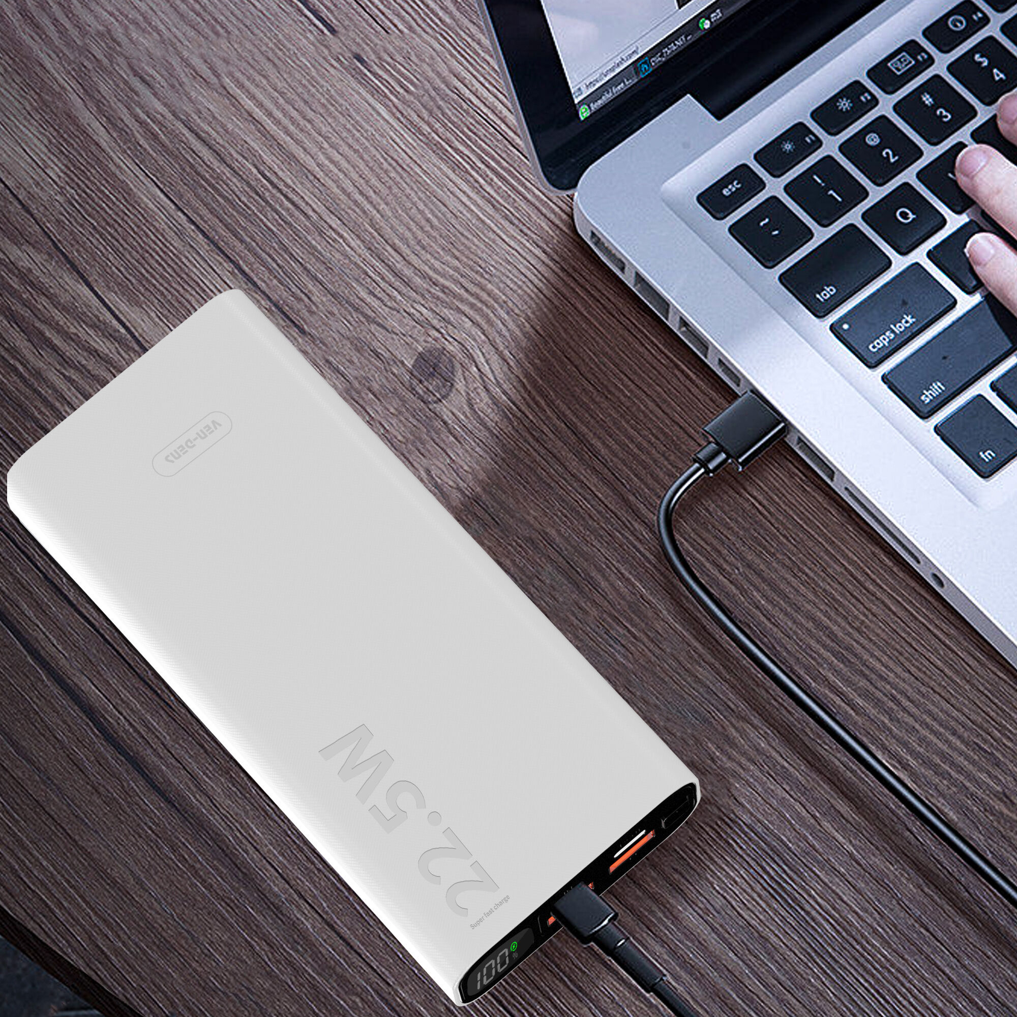 White Color Ultra Slim 20000mah Power Banks Portable Mobile Charger ...