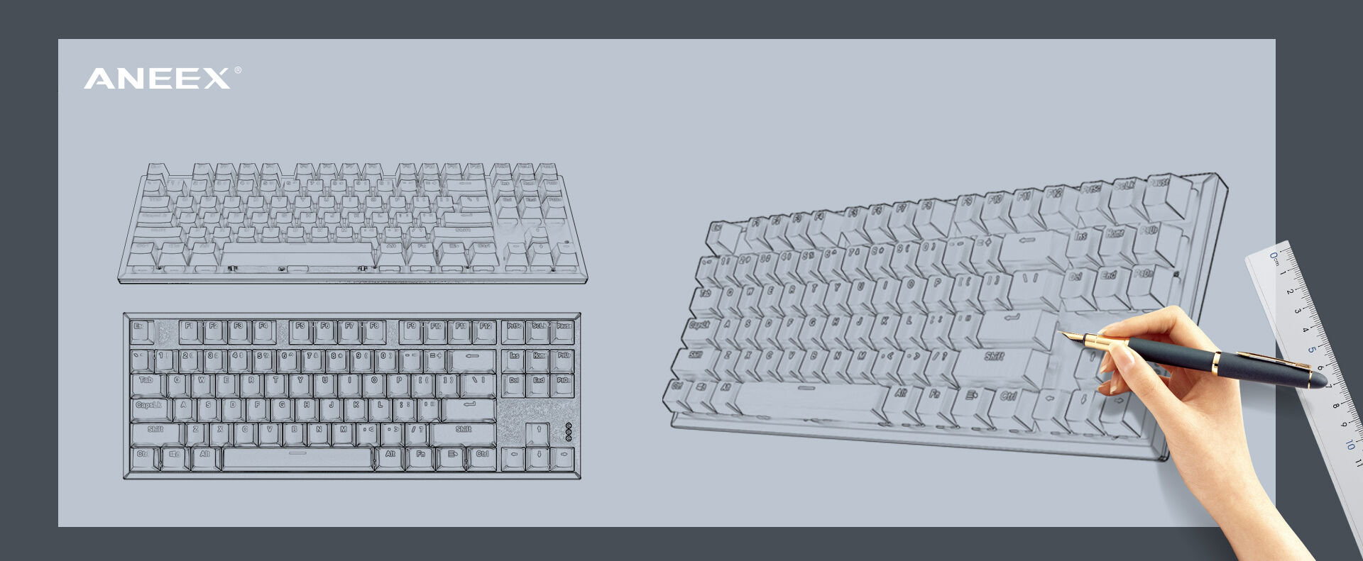 Buy Wholesale China 87 Key Mechanical Keyboard With Double Injection ...