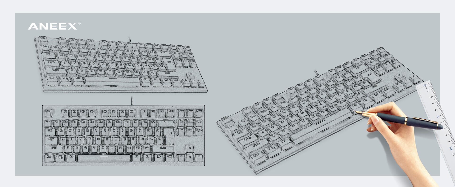 Buy Wholesale China Factory Custom Gaming Keyboard 87 Keys Rgb Led ...