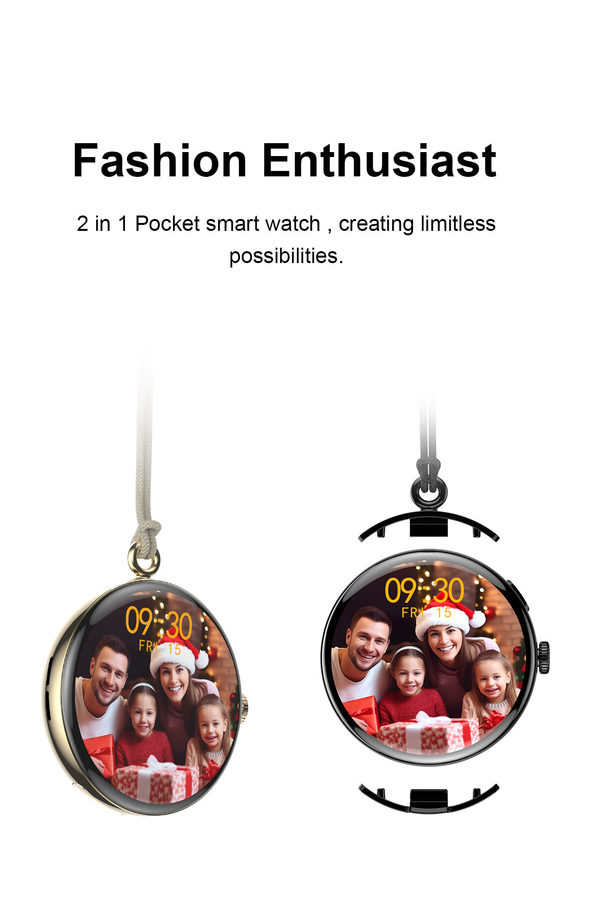Smart Watches Hot Selling Fashion 2 In 1 Pendant Smartwatch Sport Reloj ...