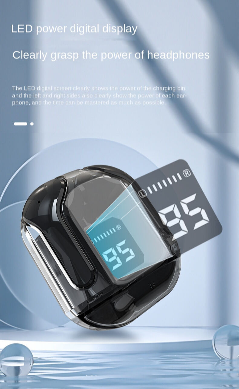 B35 Tws Transparent Case In-ear Earphone Wireless Bt5.3 Tws Wireless ...