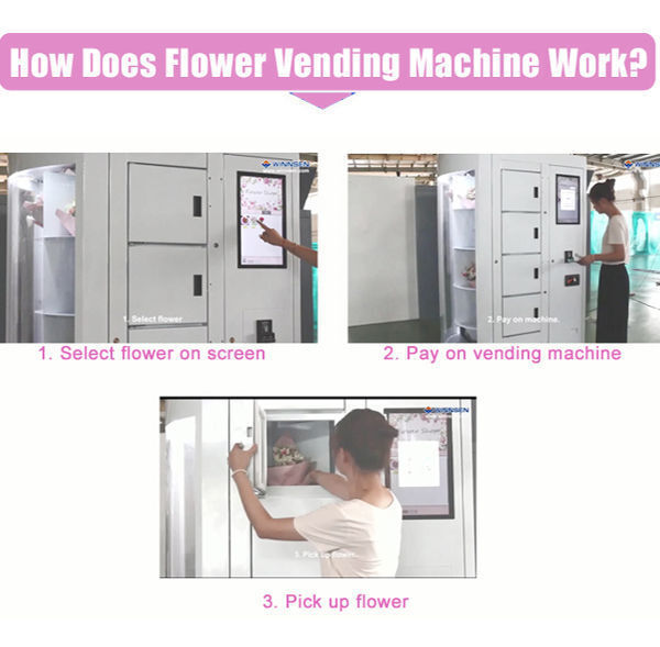 Smart Vending Locker Flower Vending Machine Automatic With Refrigerator And Directly Push ...