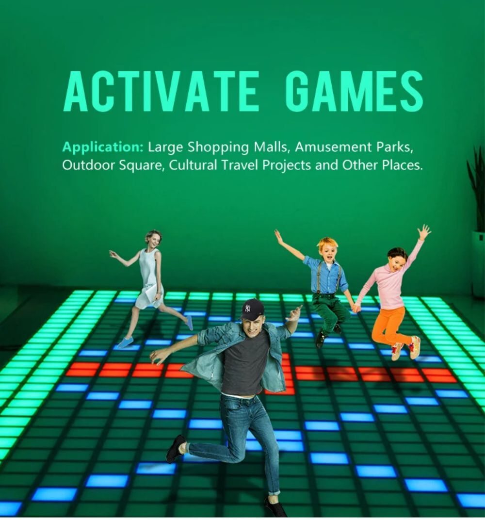 Floor Led Activate Games Mega Grid Level 30x30cm Dance Floor Room ...