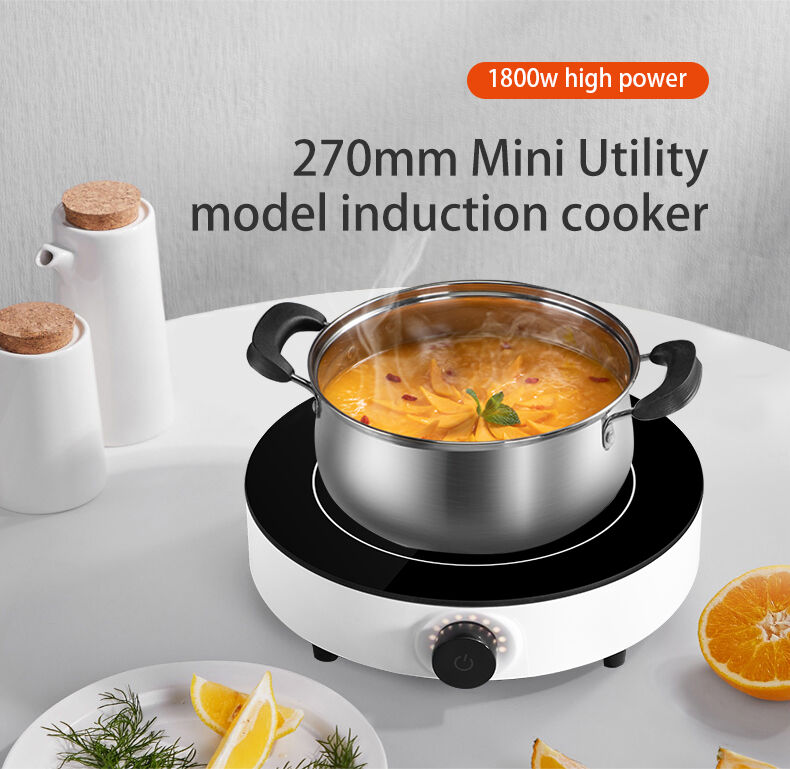 2200w Portable Single Induction Cooktop With Glass Ceramic And 8 ...