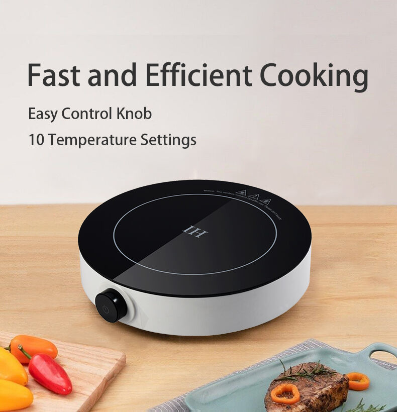 2200w Portable Single Induction Cooktop With Glass Ceramic And 8 ...