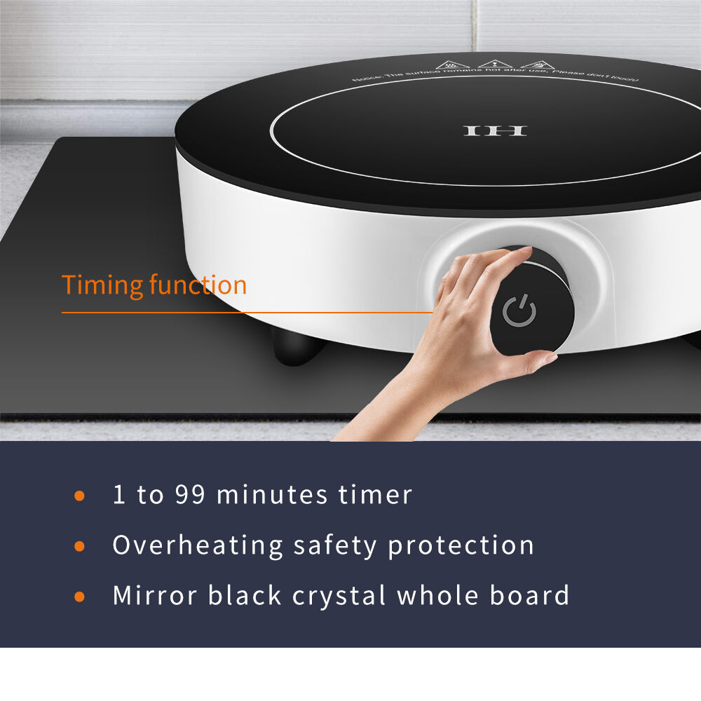 2200w Portable Single Induction Cooktop With Glass Ceramic And 8 ...