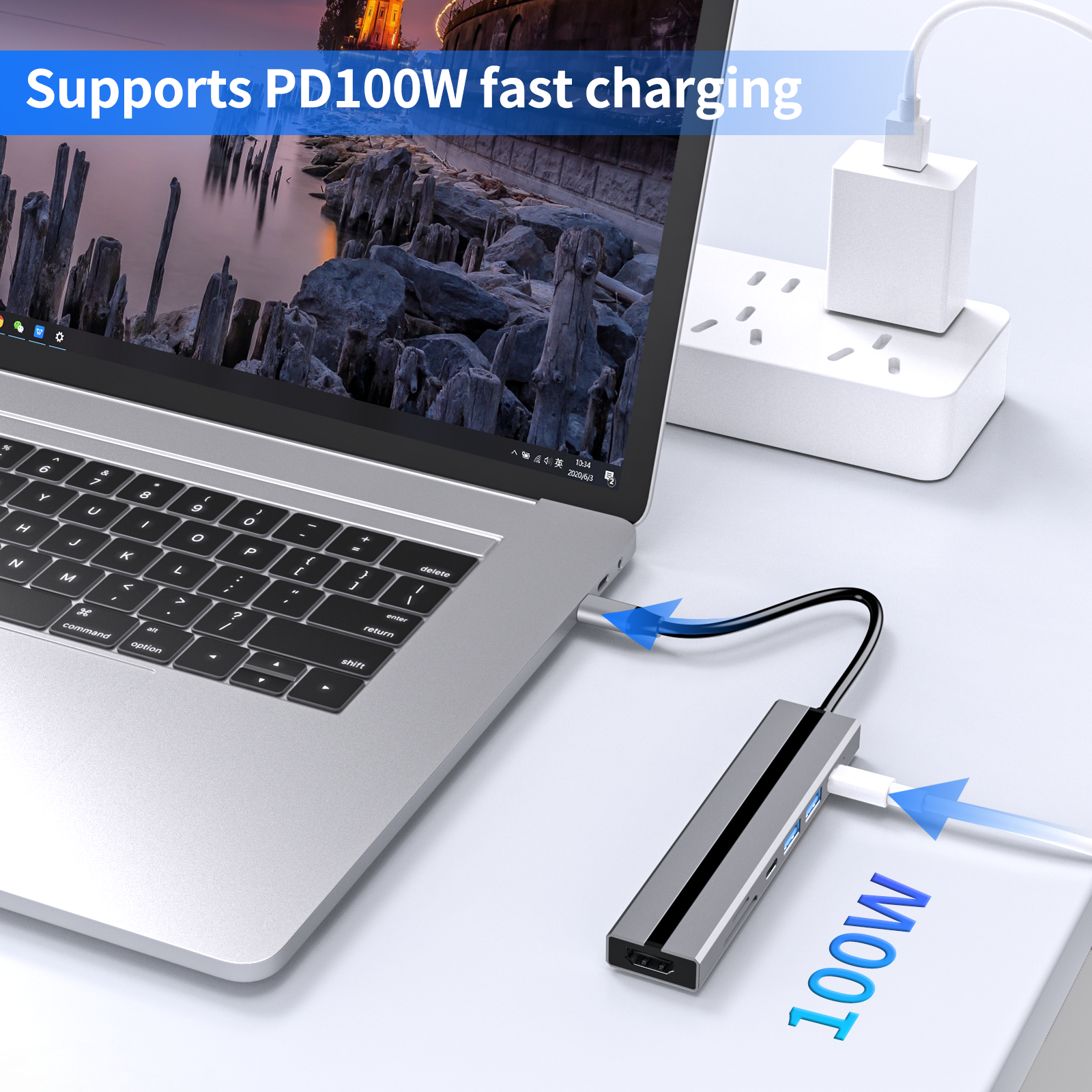 Buy Wholesale China 7 In 1 Type-c Hub Multiport Dock Station Supports ...