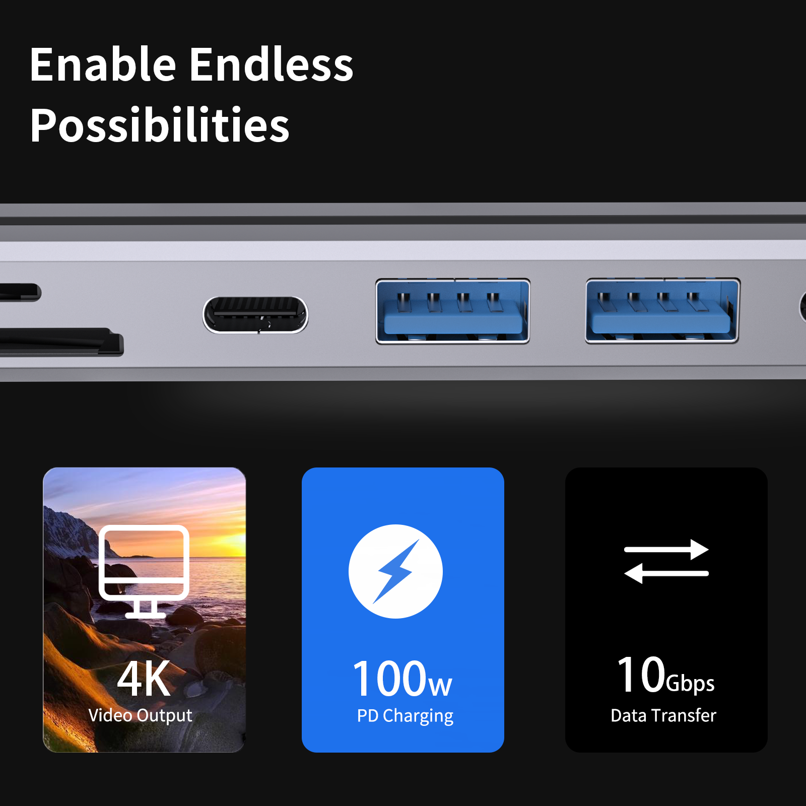 Buy Wholesale China 7 In 1 Type-c Hub Multiport Dock Station Supports ...