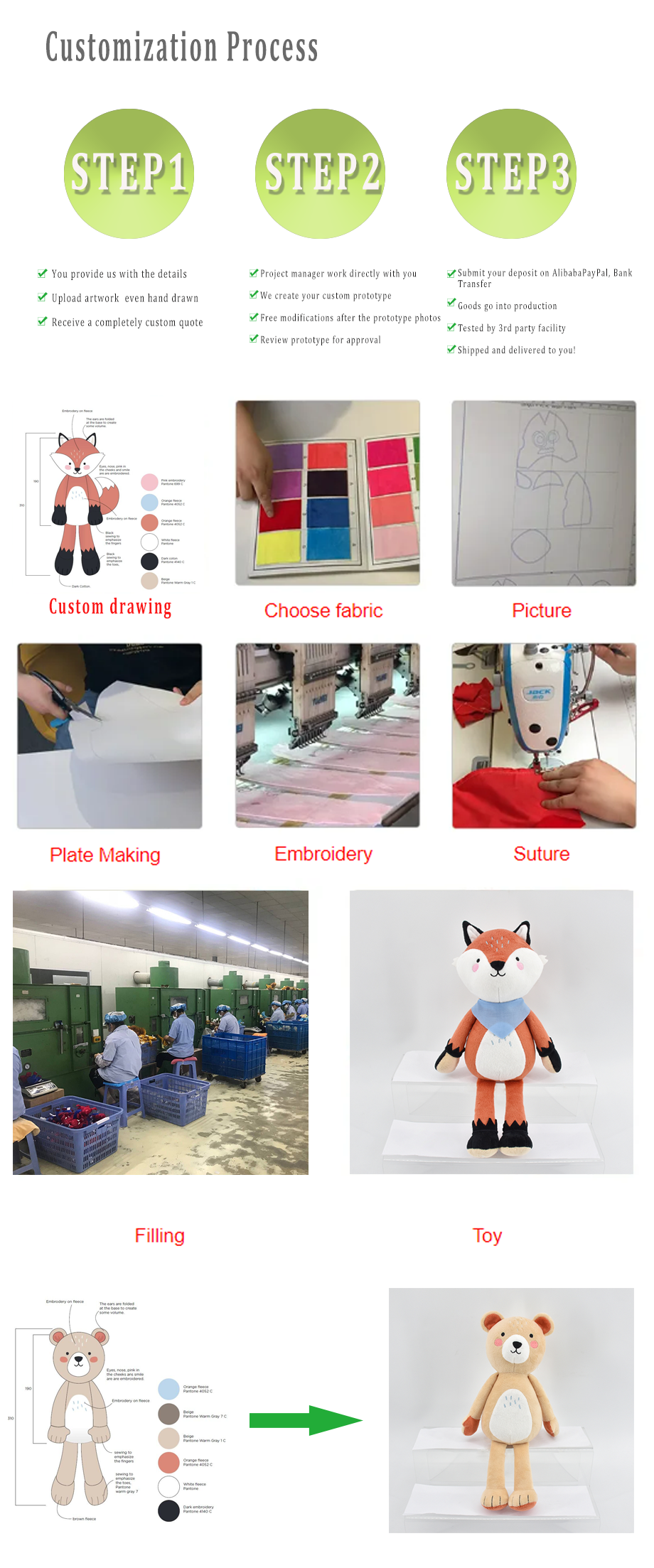 Bulk Buy China Wholesale Colorful Electronic Teddy Bears Stuffed Animal ...