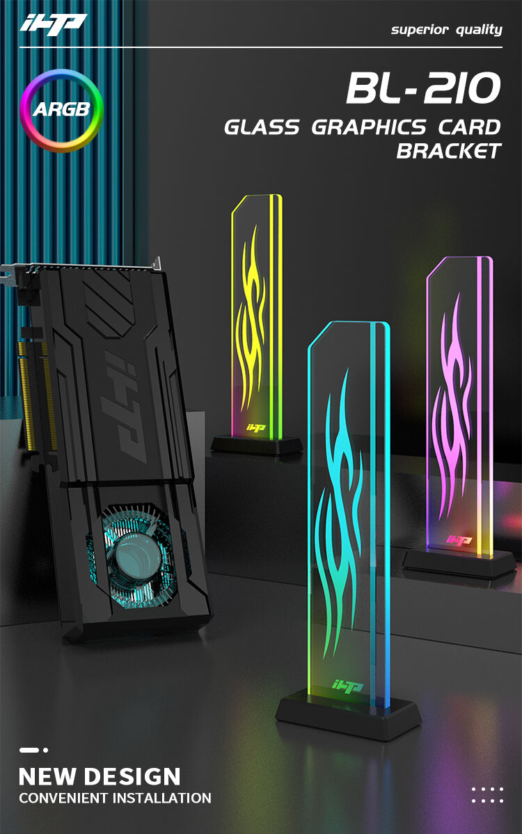 Ihtp Argb Gpu Support Bracket, Dual Slot Graphics Card Support Bracket ...