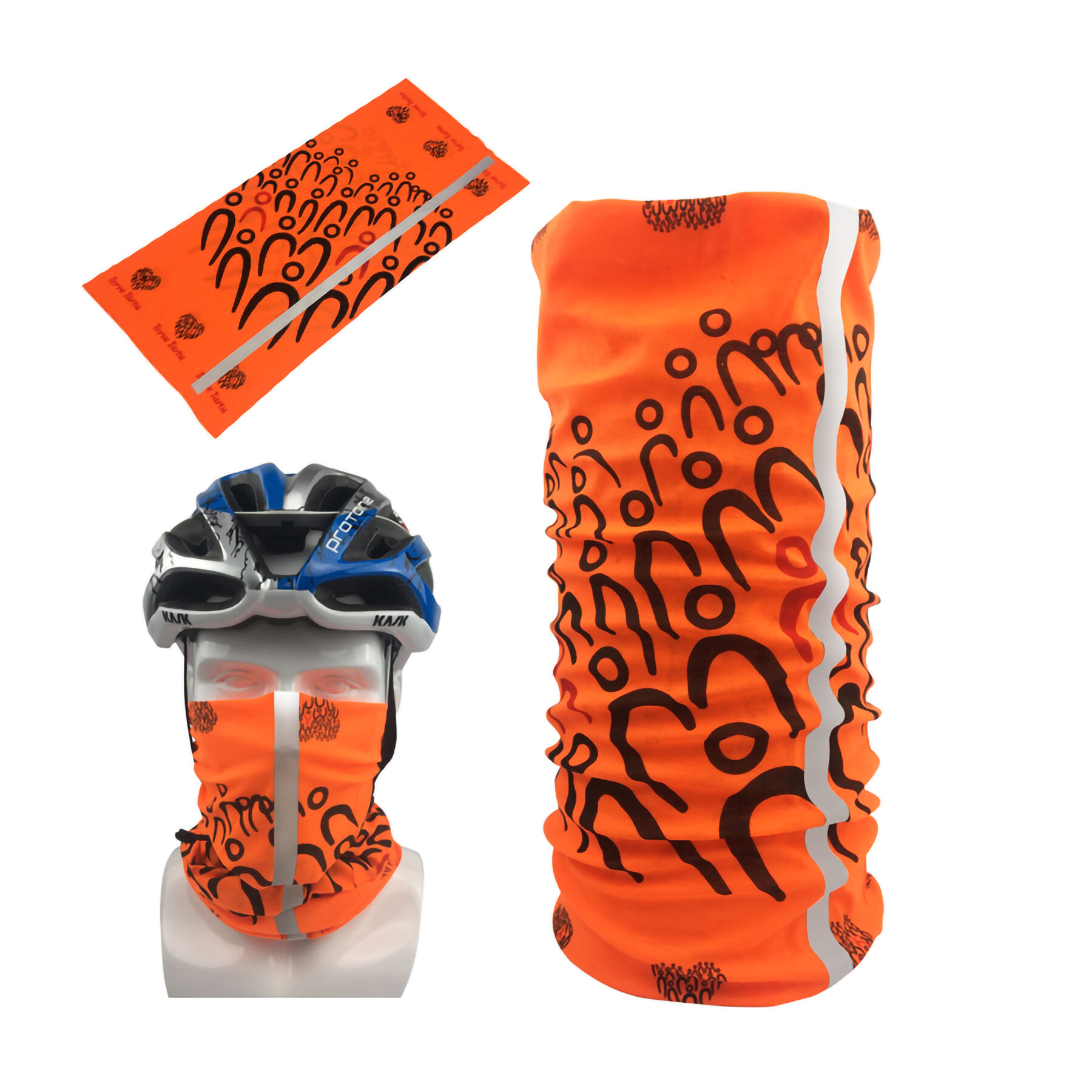 Factory Wholesale Neon Orange Multifunctional Tube Seamless Buff Neck ...