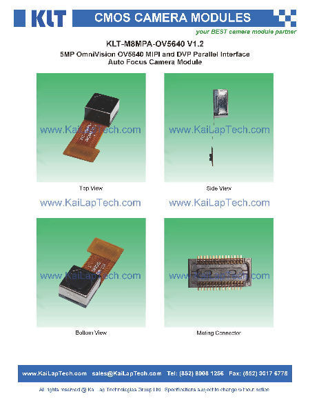 Klt-m8mpa-ov5640 V1.2 5mp Ov5640 Mipi And Dvp Parallel Interface Auto ...