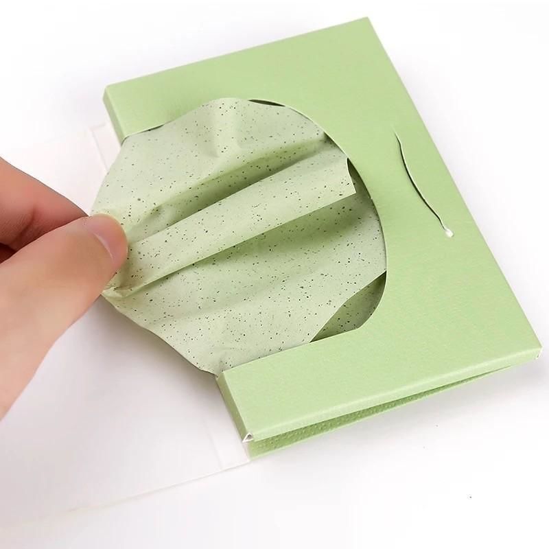 Natural Bamboo Charcoal Oil Absorbing Tissues - 100 Counts, Easy Take ...