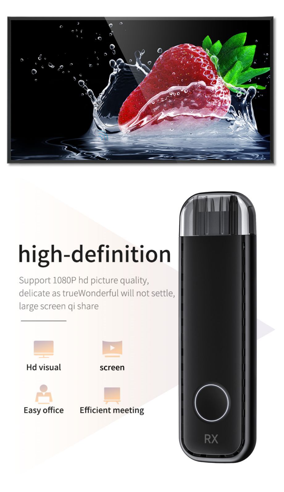 Stable Multi-device Transmission Tx To Rx 1080p Screen Share Projector ...