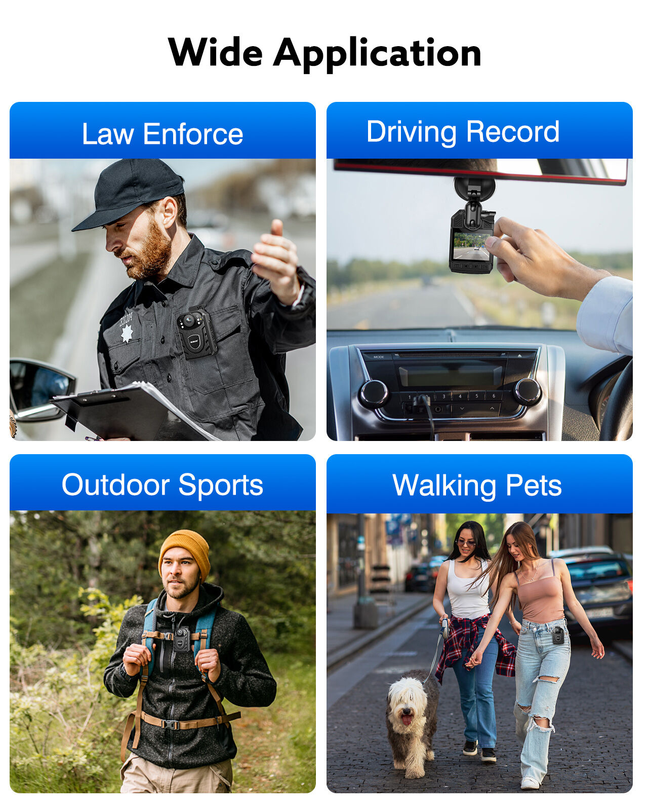 Boblov High Quality Body Worn Camera 1296p Body Mounted Camera Night ...