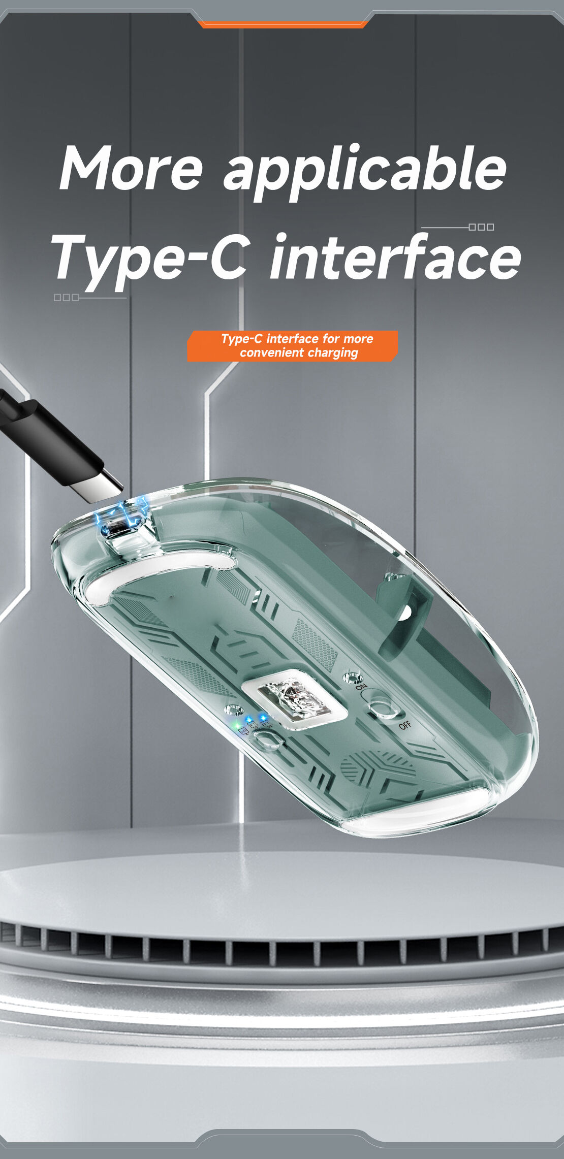 Customized Logo Transparent Mouse Wireless Bluetooth Three-mode ...