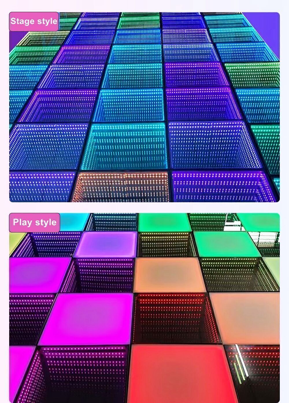 Best Price 500x500mm Led Dance Floor For Wedding Stage Lights Glass ...