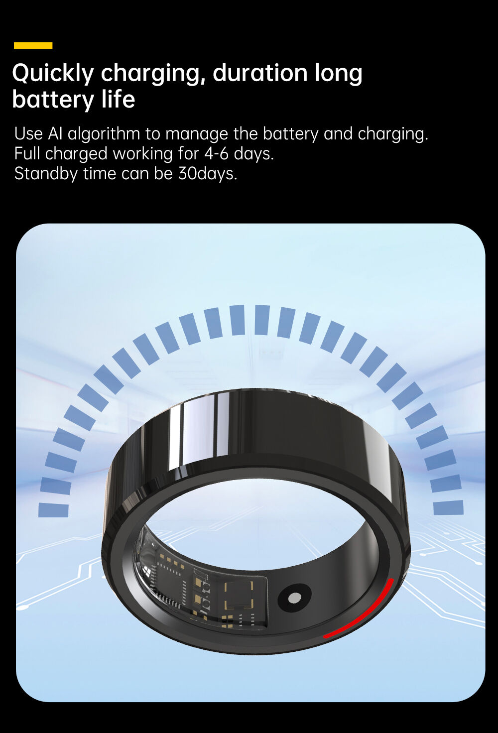 Wholesale Bluetooth Connect Smart Ring 24/7 Blood Oxygen Heart Rate ...