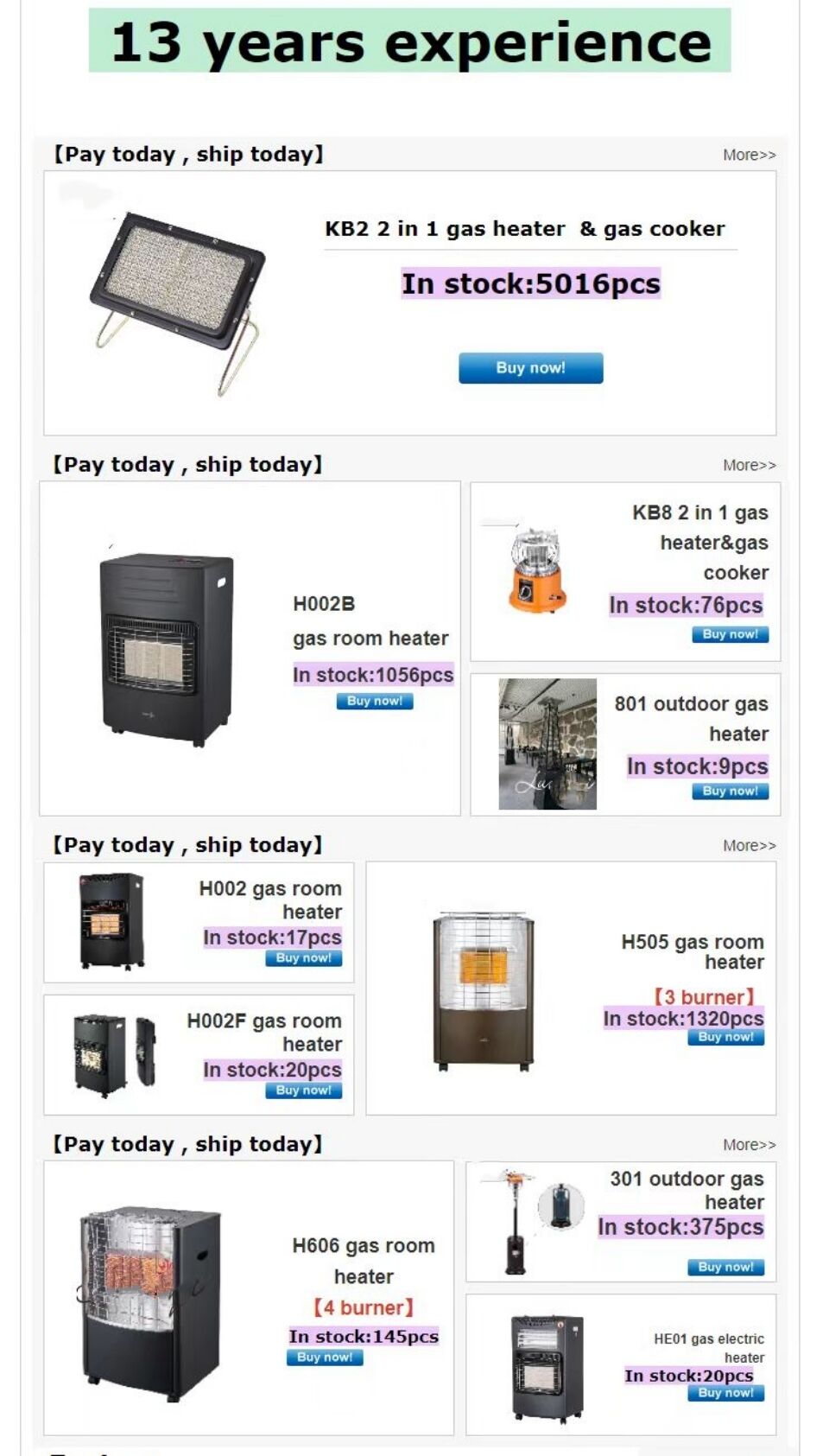 Bulk Buy China Wholesale Natural Gas Infrared Vent Free Space Heater ...