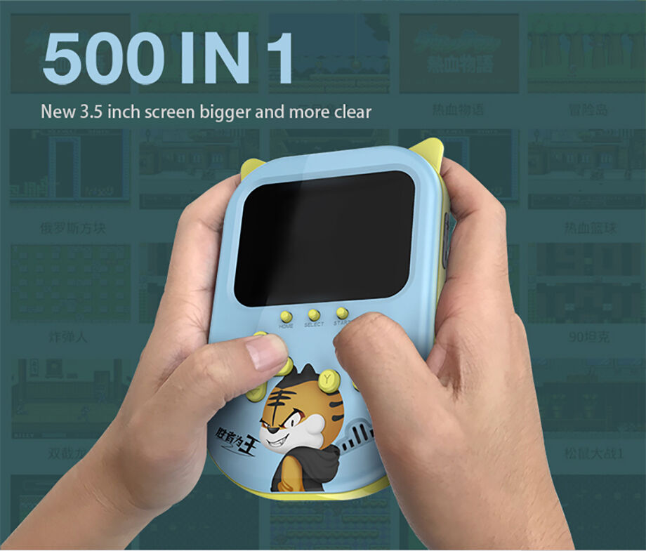 A A10 Cat Ear Handheld Game Console 3.5 Inch Screen 500 In 1 Games ...