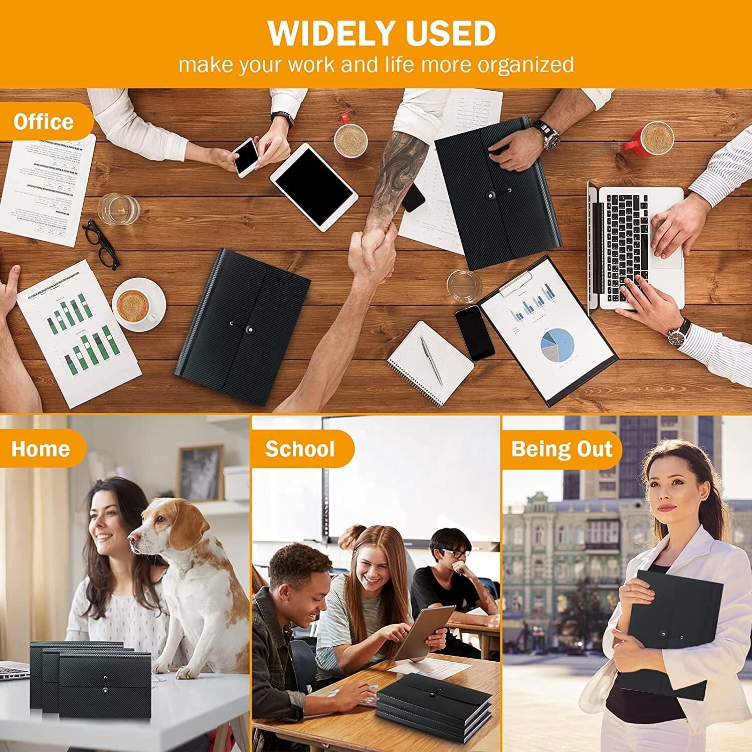 Expanding File Folder 12 Pockets File Organizer Filing Box A4 Accordion ...