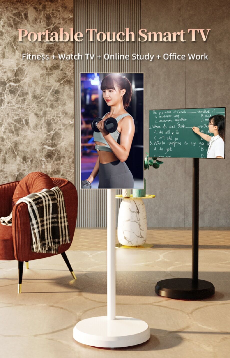 21.5 Inch Standbyme Floor Standing Smart Tv Fitness Mirrors Lcd Display ...