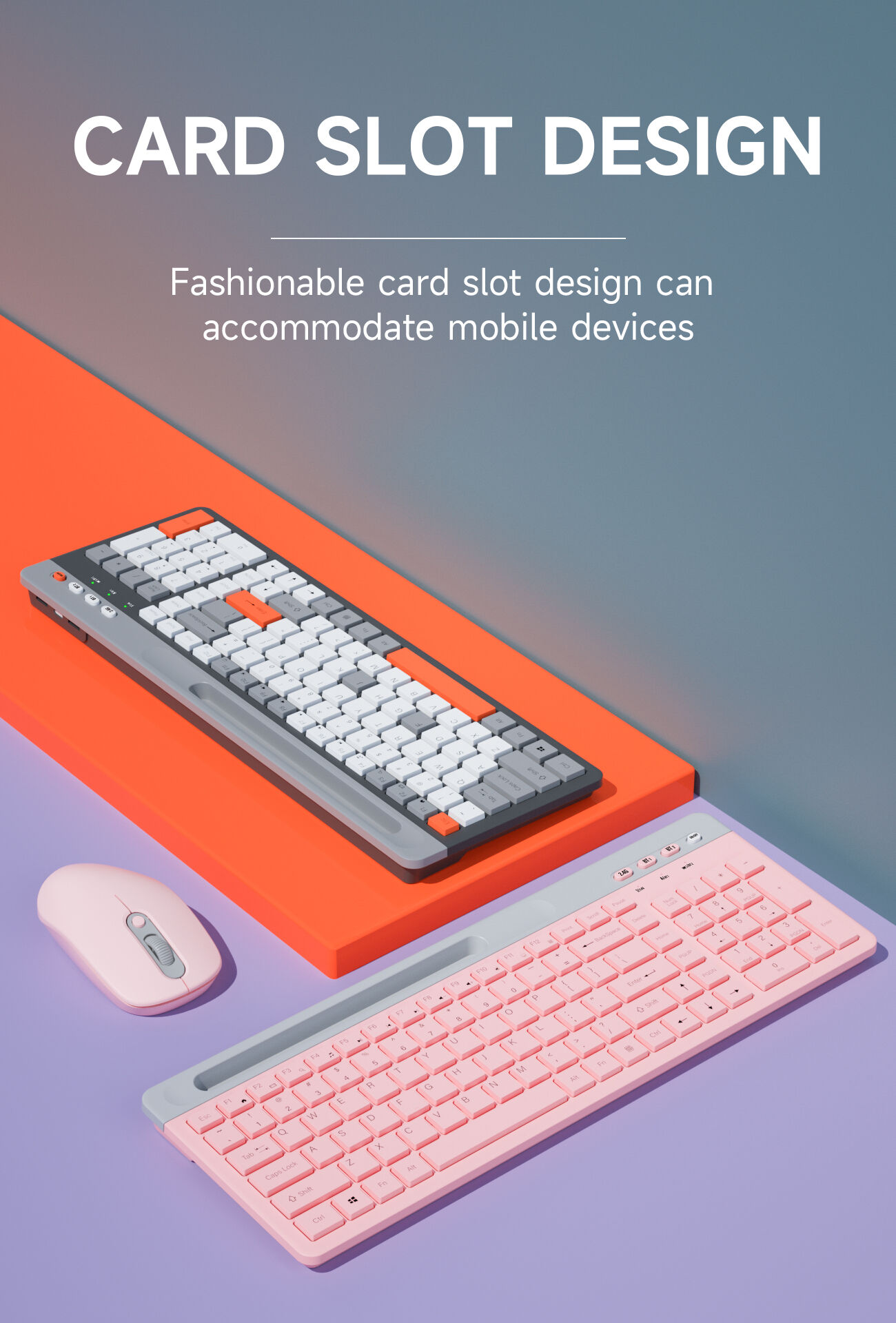 Umila Wireless 2.4g Color Office Wireless Keyboard And Mouse Set Office ...