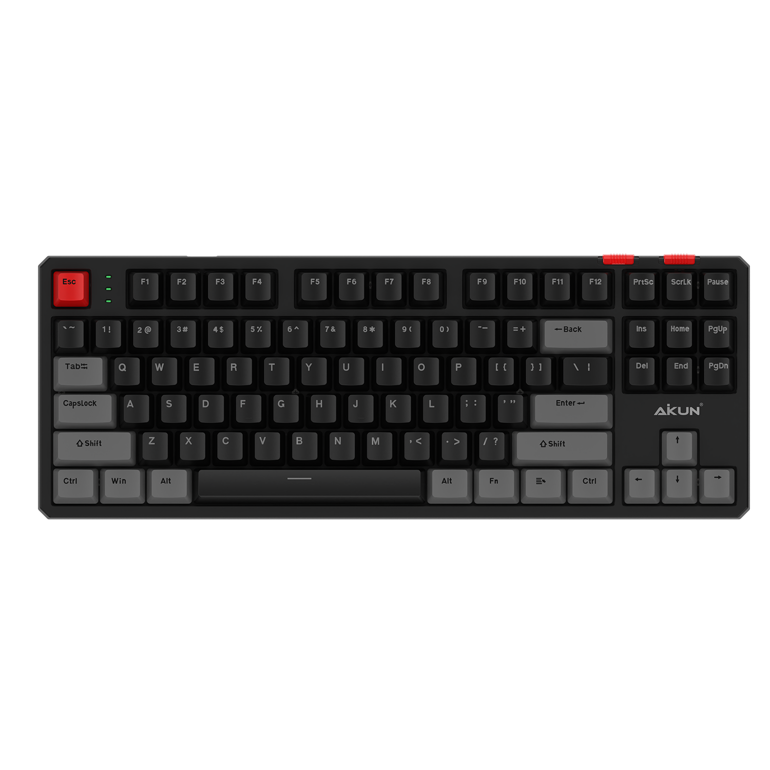 Aikun Gx987 Wired Wireless Bt 3 Modes 87 Keys Gaming Keyboard With ...
