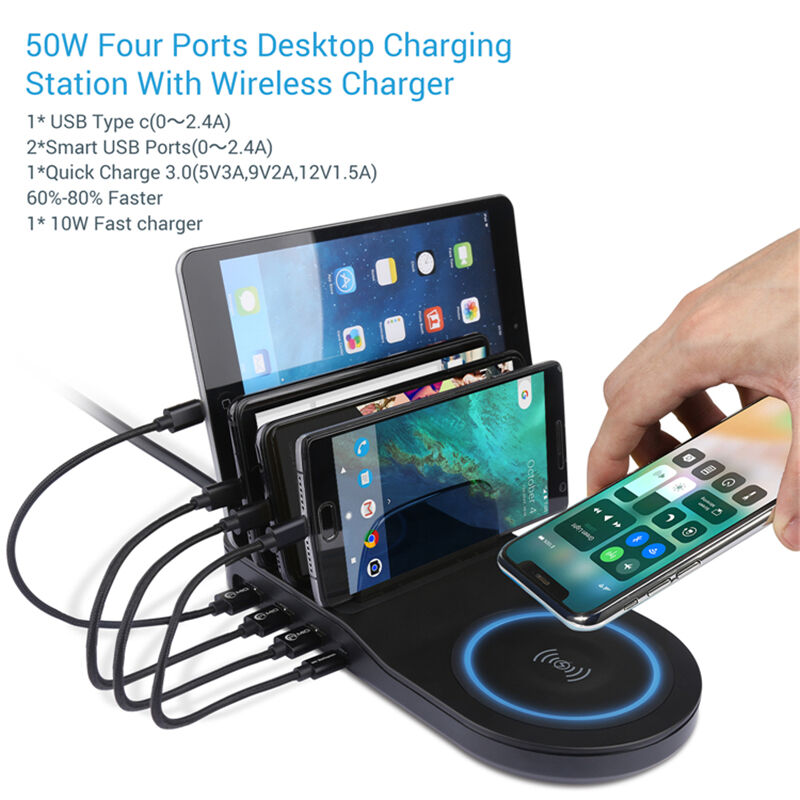 Wholesale Custom Logo Desktop Universal Fast Charge Docking Station 10w ...
