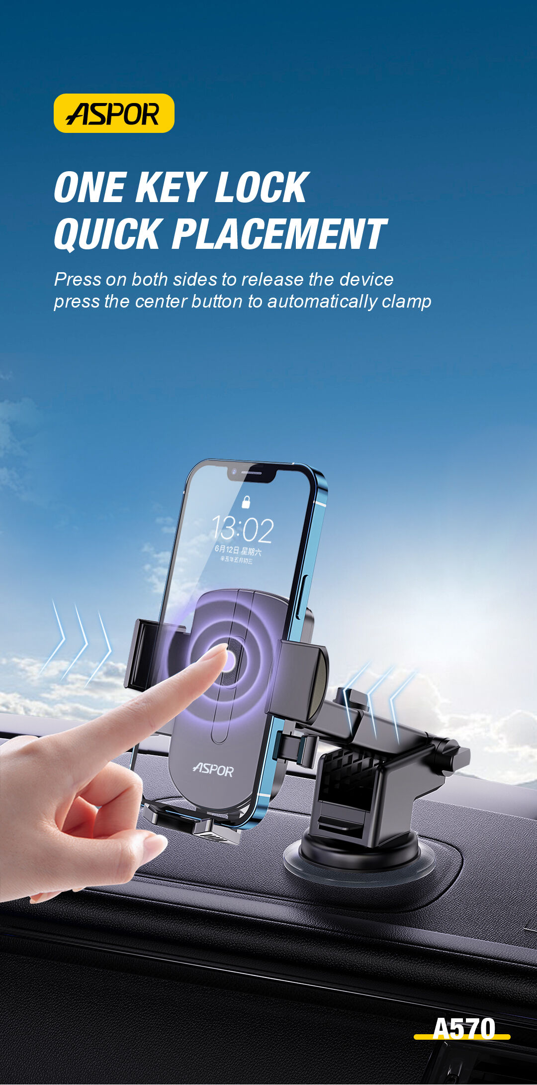 Buy Wholesale China Aspor A570 Smartphones Universal Air Vent Cell Phone Car Mount Wholesale ...