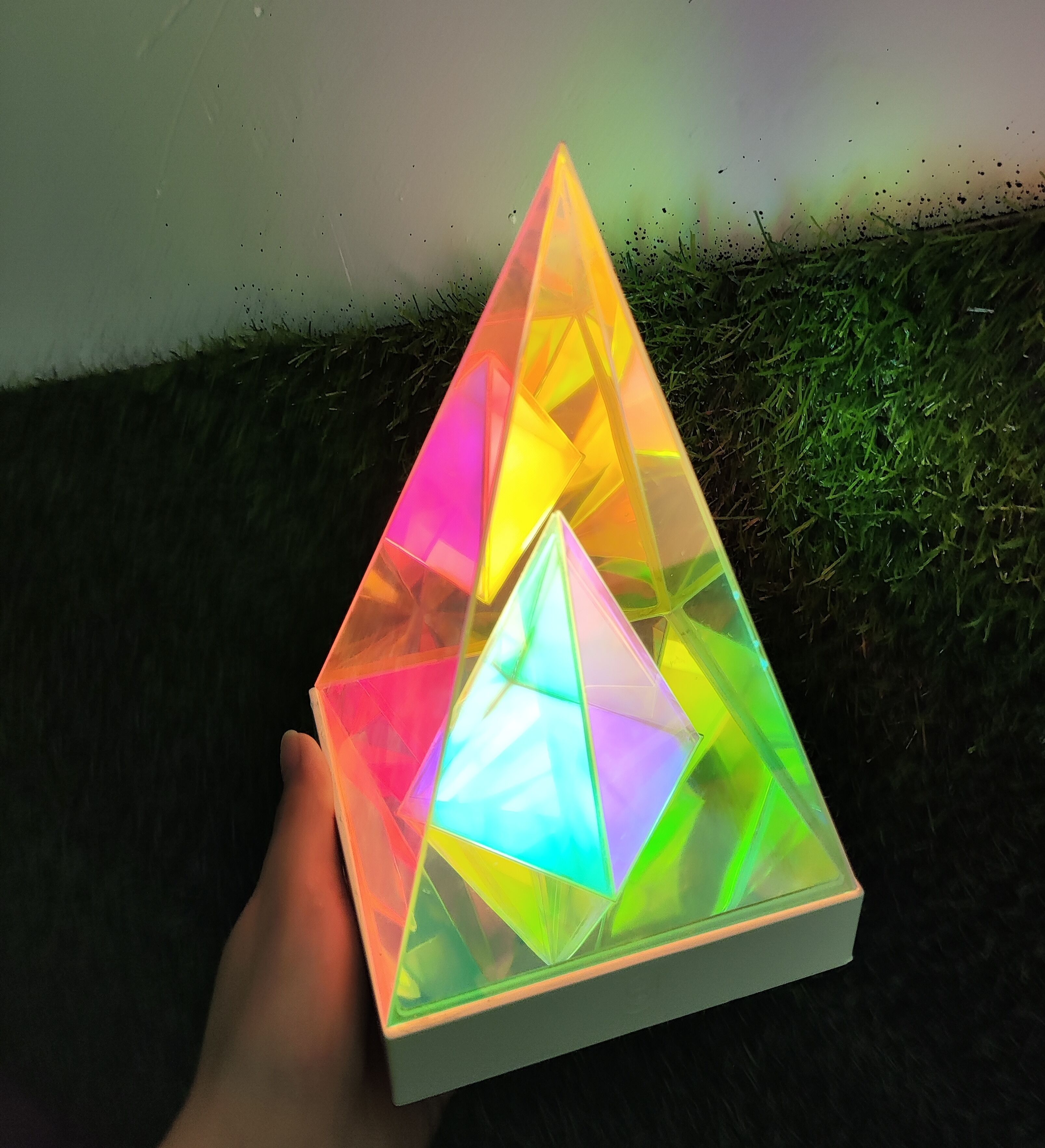 Buy Wholesale China Acrylic Desktop Creative Atmosphere Light Pyramid ...