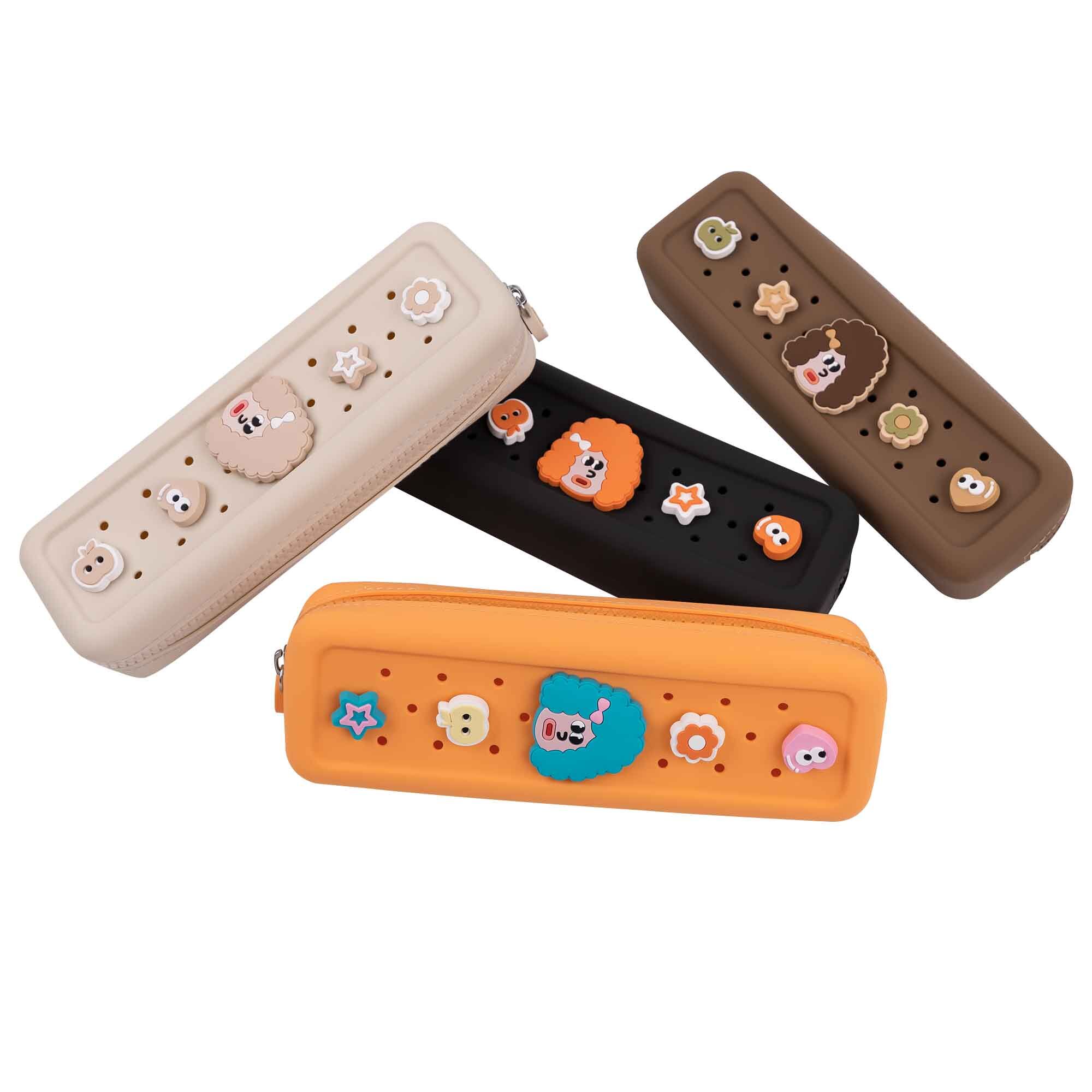 Creative Pvc Charm Silicone Pencil Cases Kid Pen Cases Pouch Stationary ...