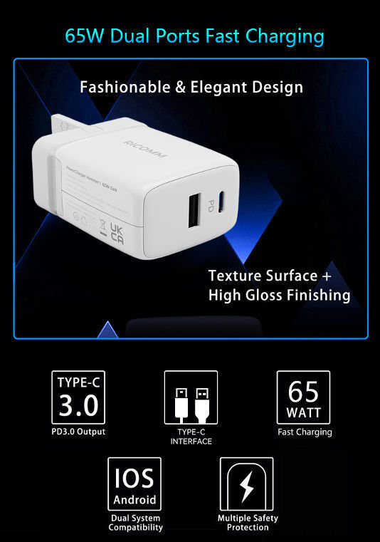 Buy Wholesale China 65w Gan Usb Wall Portable Quick Charger, Smarter ...