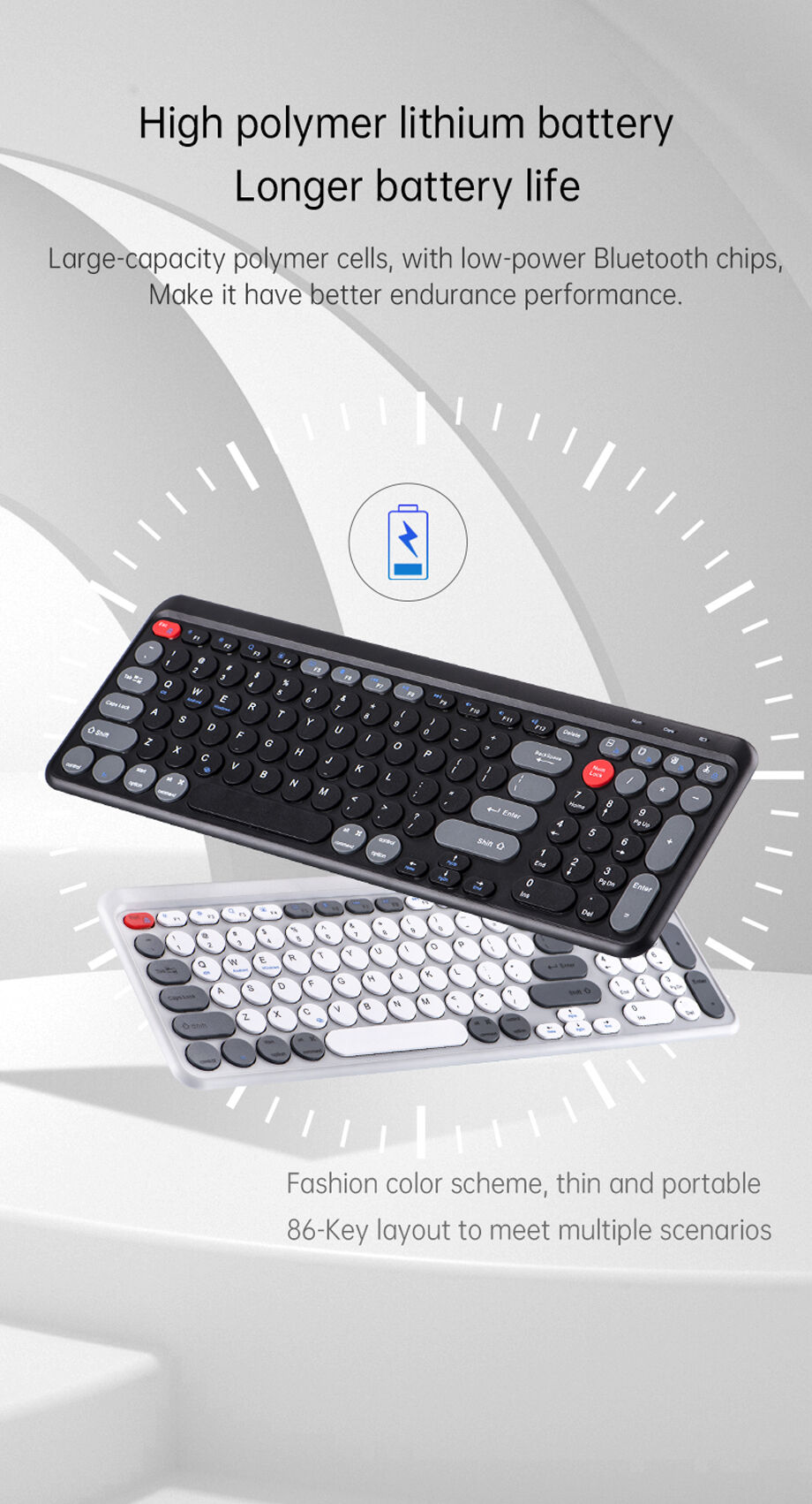 99 Keys Desktop Keyboard 2.4g And Bluetooth Dual Mode For Ios Android ...