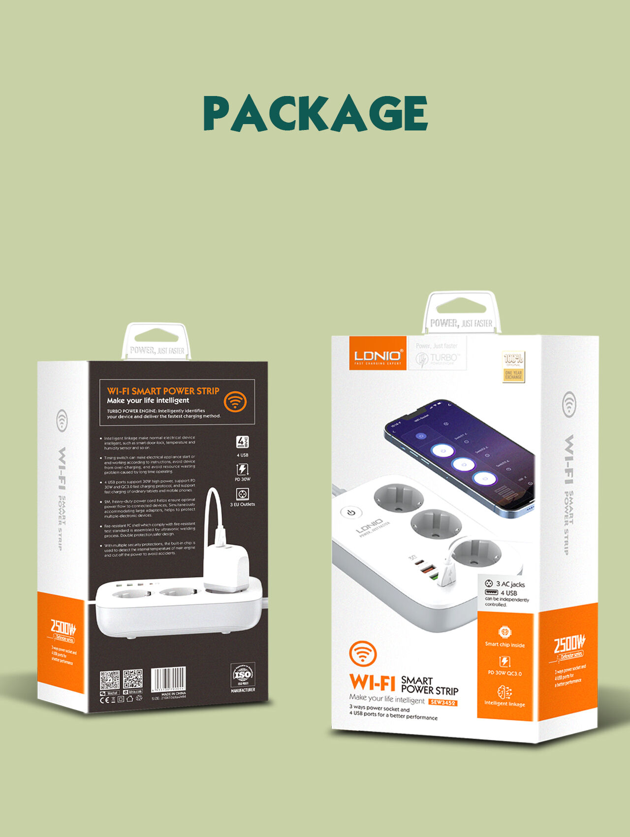 Buy Wholesale China Ldnio Sew3452 Wifi Smart Eu Plug Power Strip 3 Outlets+1 Pd+1qc 3.0 + 2 Auto ...