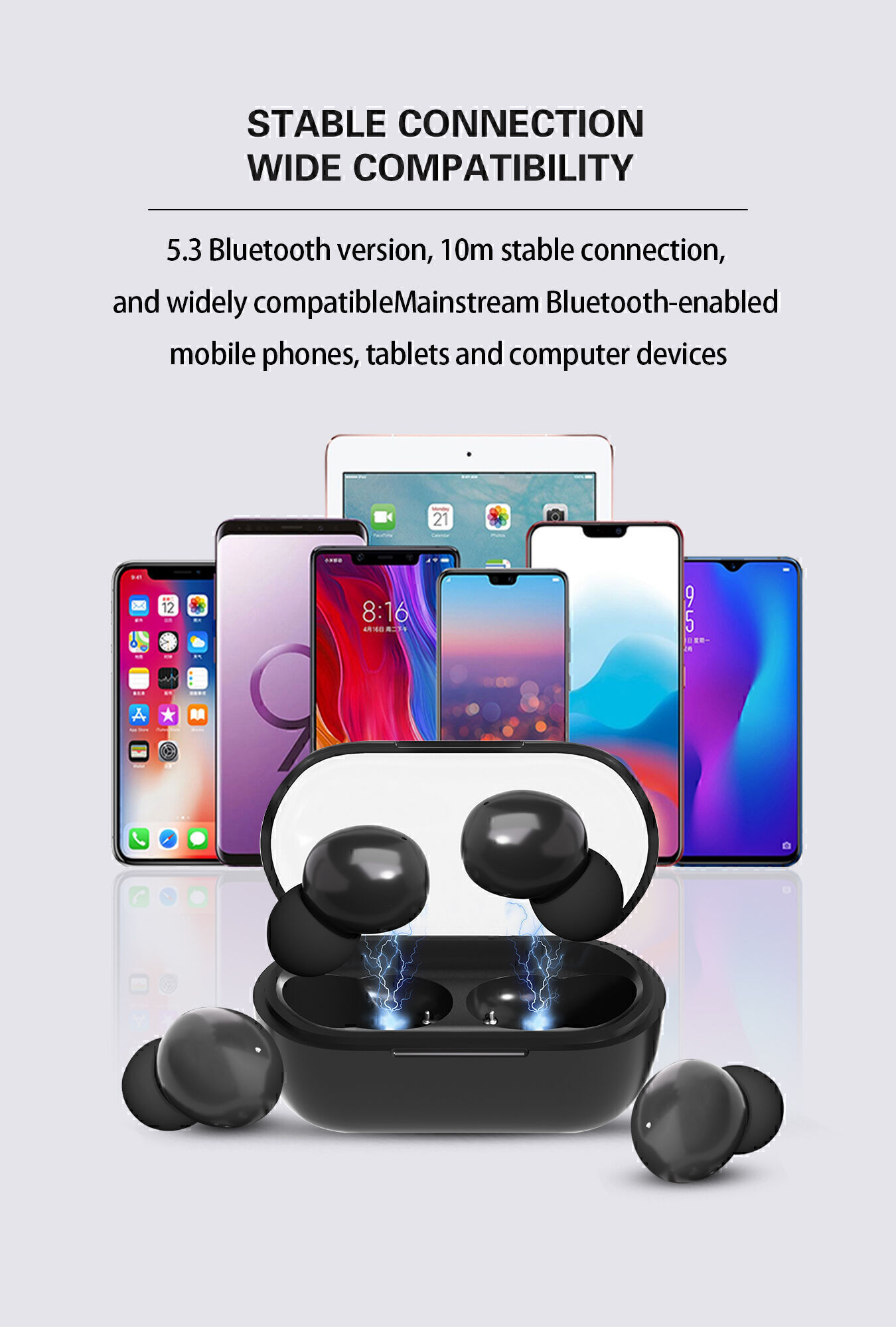 Portable True Wireless Stereo Tws Earbud Wireless Earphones With ...