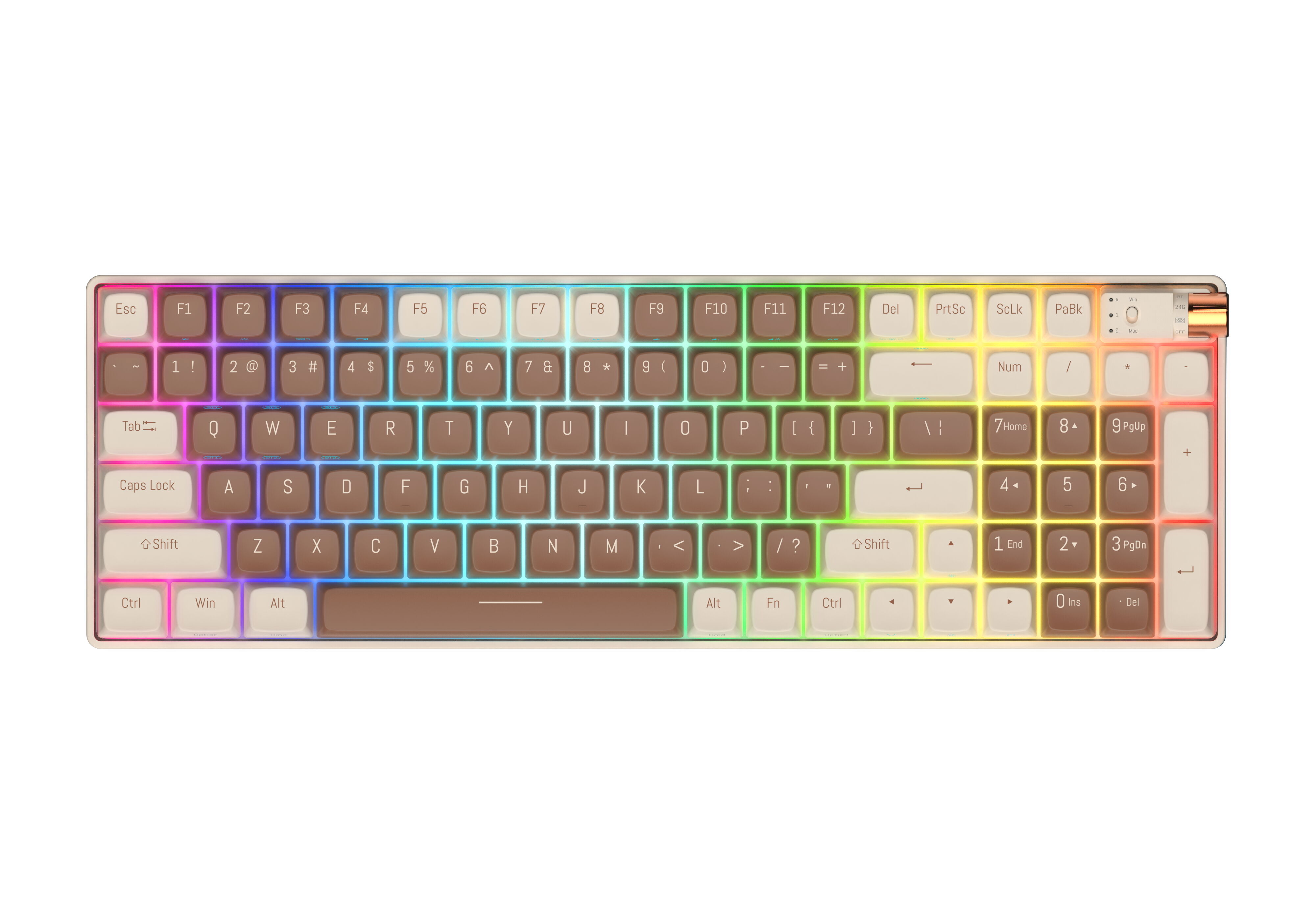 Oem Wired+2.4g Wireless+bluetooth Double Shot Pbt Mechanical Keyboard ...