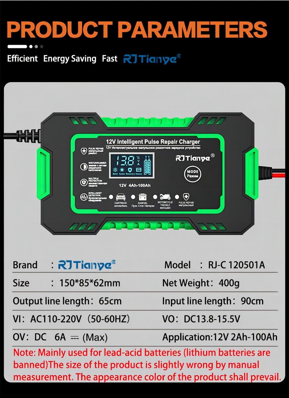 Promotion 12v Lead Acid Battery Charger For Charging Multiple Vehicles ...