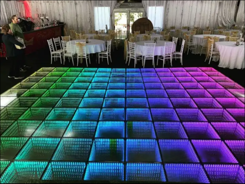 Best Price 500x500mm Led Dance Floor For Wedding Stage Lights Glass ...
