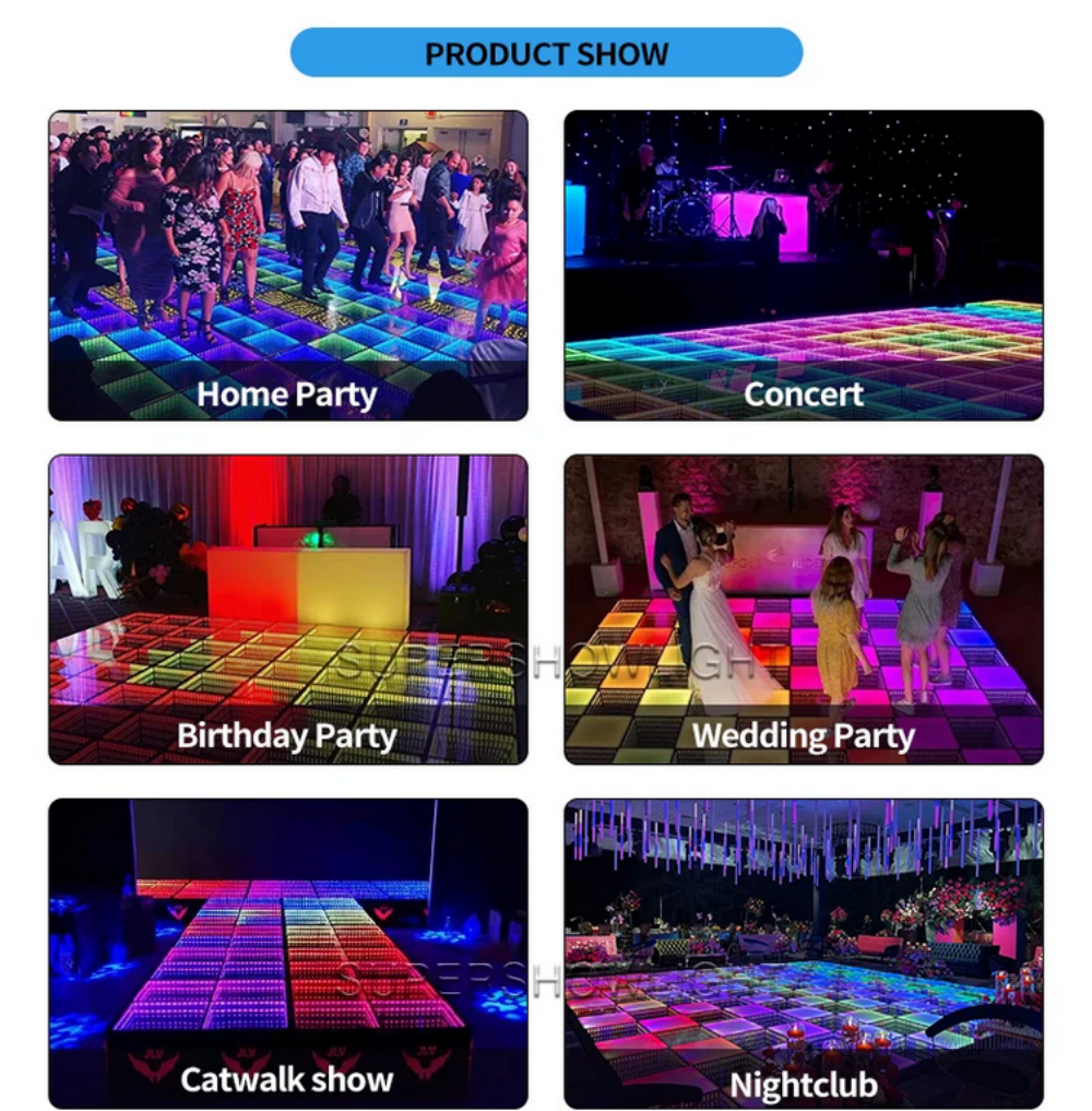 Magnetic Build-in Battery Led Dance Floor Floor Stage Light Wireless ...