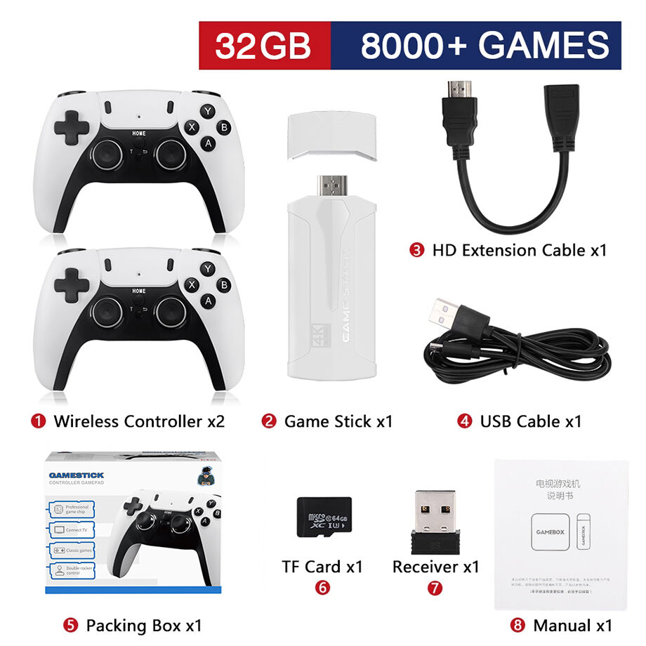 A M8 Plus Game Console 64gb Built In 20000+ Games Gaming Player 2.4g ...