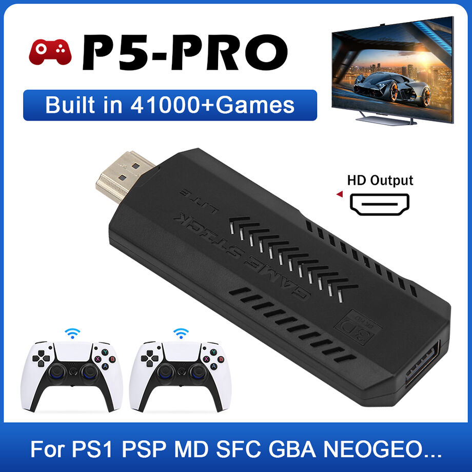 A P5 Pro Game Console Hd 4k Video Built In 41000+games 2.4g Wireless ...